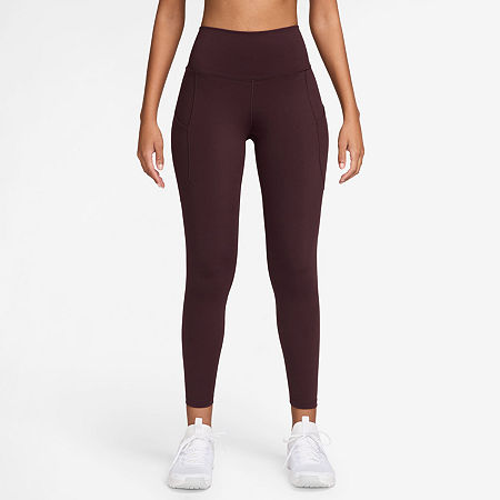 Click here for Nike Womens One High-Waist 7/8-Leggings - Burgundy... prices