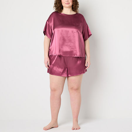 Click here for Ambrielle Womens Crew Neck Short Sleeve 2-pc. Plus... prices