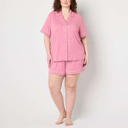 Click here for Ambrielle Womens Short Sleeve 2-pc. Plus Pajama Se... prices
