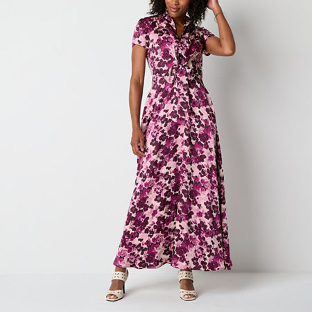 Click here for Melonie T Womens Short Sleeve Floral Maxi Dress  8... prices