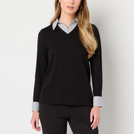 Click here for Black Label by Evan-Picone Womens Long Sleeve Blou... prices
