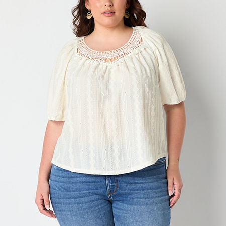 Click here for Frye and Co. Womens Plus Elbow Sleeve Blouse  3x... prices