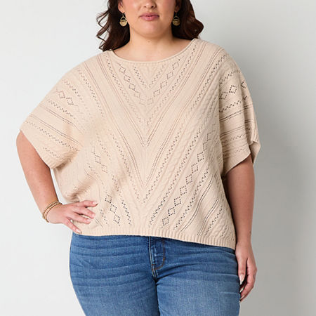Click here for Frye and Co. Plus Pointelle Womens Crew Neck Short... prices