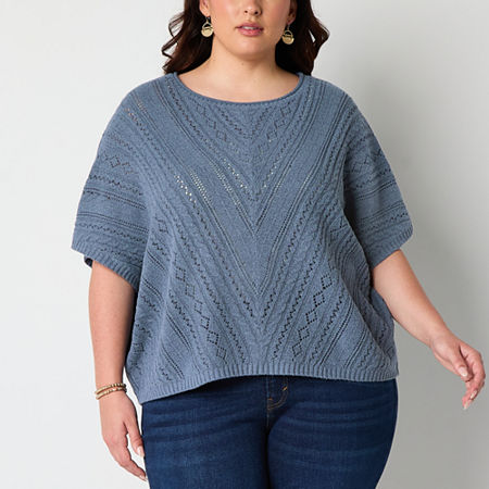 Click here for Frye and Co. Plus Pointelle Womens Crew Neck Short... prices