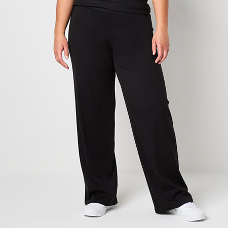 Click here for PUMA Womens Plus Mid Rise Rib Straight Pull-On Pan... prices
