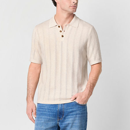 Frye and Co. Mens Regular Fit Short Sleeve Polo Shirt  X-large  White
