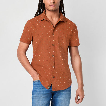 Click here for mutual weave Mens Short Sleeve Regular Fit Button-... prices