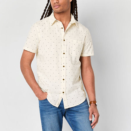 Click here for mutual weave Mens Short Sleeve Regular Fit Button-... prices