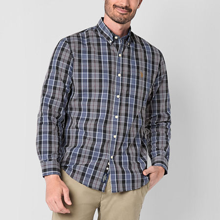 Click here for U.S. Polo Assn. Poplin Heather Mens Long Sleeve Cl... prices