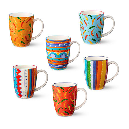 Certified International Caliente Mugs  Set of 6  Service for 6 - Miscellaneous