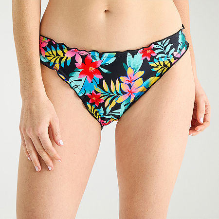 Click here for Arizona Womens Lined Tropical Leaf Juniors Hipster... prices