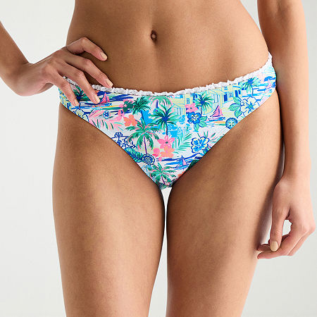 Click here for Arizona Womens Lined Tropical Leaf Juniors Hipster... prices