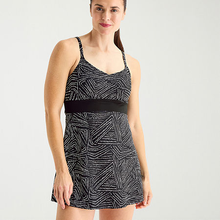 Click here for Sonnet Shores Womens Tropical Striped Swim Dress... prices