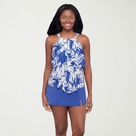 Click here for Sonnet Shores Womens Tropical Leaf Tankini Swimsui... prices