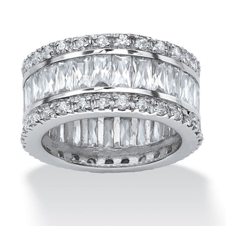 Click here for DiamonArt 11.5MM White Cubic Zirconia Platinum Ove... prices
