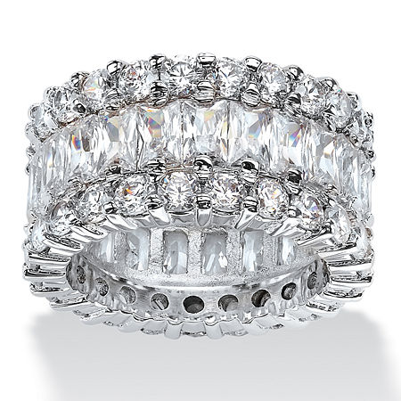 Click here for DiamonArt 12MM White Cubic Zirconia Platinum Over... prices