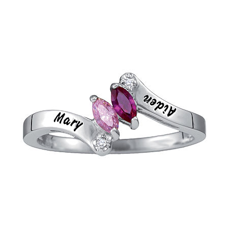 Click here for Personalized Womens Simulated Sterling Silver Bypa... prices
