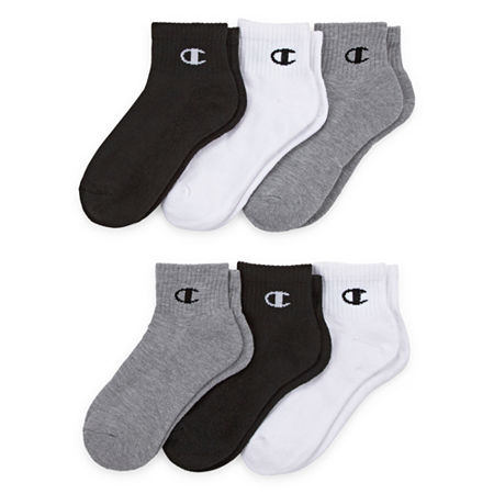 Click here for Champion Big Kid Boys Multi-Pack 6 Pair Quarter An... prices