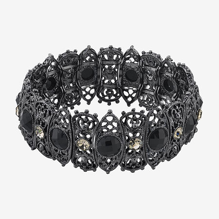 Click here for 1928 Black Tone Womens Black Crystal Stretch Brace... prices