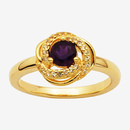 Click here for Womens Genuine Purple Amethyst 18K Gold Over Silve... prices