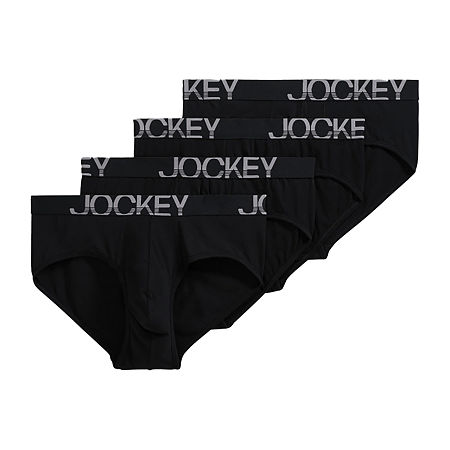 Jockey ActiveStretch Brief - 4 Pack - Black