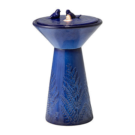 Click here for Glitzhome 27.5H Cobalt Blue Ceramic Outdoor Founta... prices