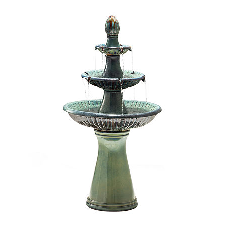 Click here for Glitzhome 45.25 Turquoise 3-Tier Outdoor Fountains... prices