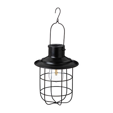 Click here for Glitzhome 9.75 Wire Black Solar Powered Lantern  O... prices