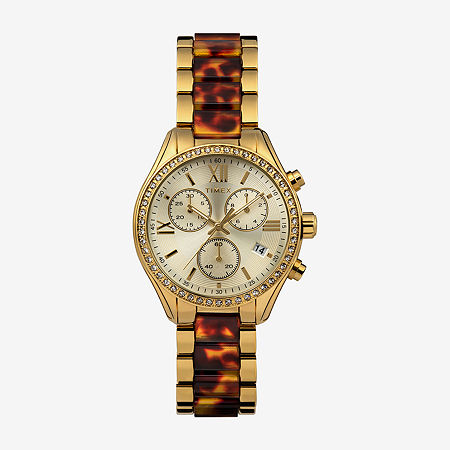 Timex Womens Quartz Analog Premium Dress Alloy Gold-Tone Watch 38mm - Gold-Tone