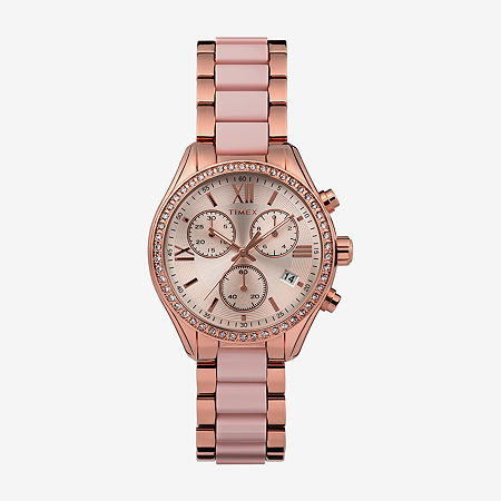 Timex Womens Quartz Analog Premium Dress Alloy Rose Gold Watch 38mm - Rose Gold