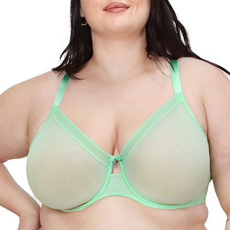 Click here for Curvy Couture Sheer Mesh Unlined Underwire Bra-131... prices