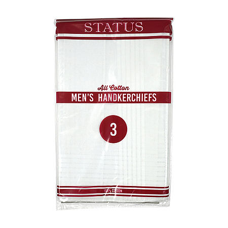 Click here for Status 3Pk Hankie  One Size  White prices