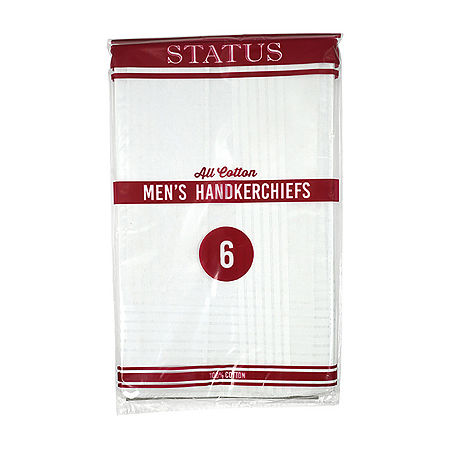 Click here for Status 6Pk Hankie  One Size  White prices