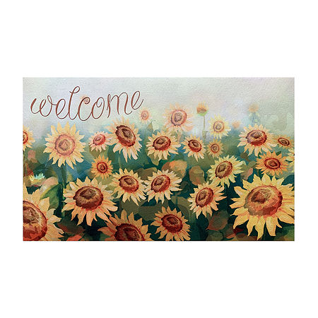 Click here for Achim Sunflower Field Rubber 18X30 Doormat  One Si... prices