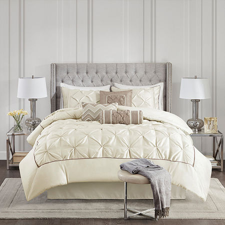 Madison Park Wilma 7-Pc. Comforter Set  King - Ivory