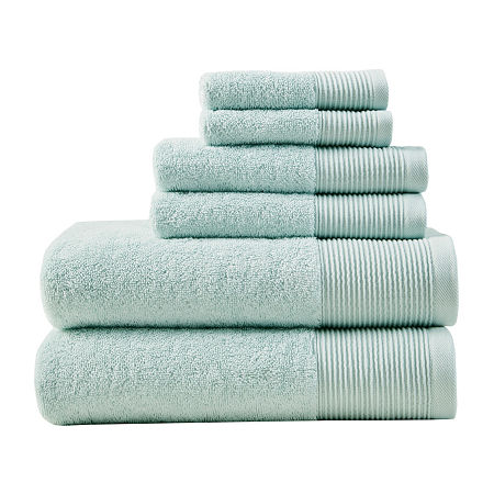 Closeout! Beautyrest Nuage Cotton Lyocell Blend 6 Piece Towel Set - Seafoam