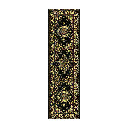 Closeout! Km Home Umbria 1191 22 x 77 Runner Rug - Black