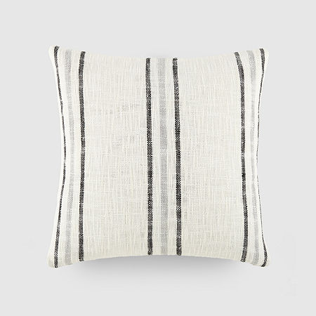 ienjoy Home Striped Yarn Dyed Decorative Pillow  20 x 20 - Gray