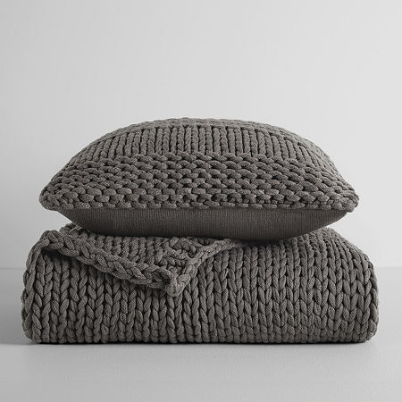 Click here for Casual Comfort Chunky Knit Blanket and Pillow Set... prices