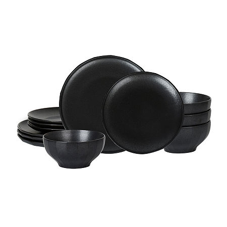 Stone Lain Rio 12 Pc. Dinnerware Set  Service for 4 - Black