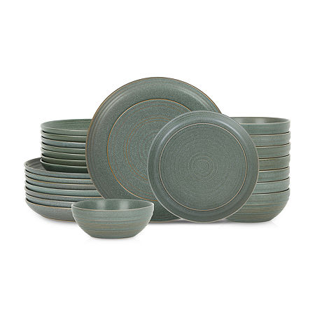 Stone Lain Elio 24 Pc. Dinnerware Set  Service for 8 - Green