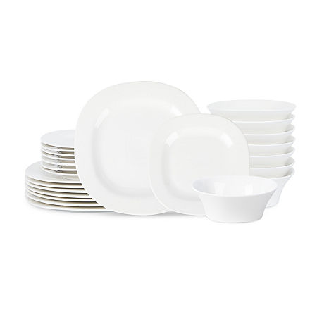 Stone Lain Quadro 24 Pc. Dinnerware Set  Service for 8 - White