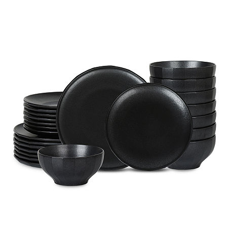 Stone Lain Rio 24 Pc. Dinnerware Set  Service for 8 - Black