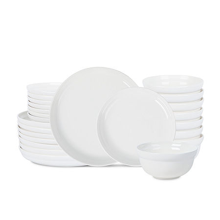 Stone Lain Virtuo 24 Pc. Dinnerware Set  Service for 8 - White