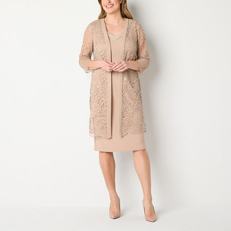 Click here for Brianna Milay Lace Womens Beaded Lace Jacket Dress... prices