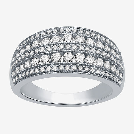 Click here for 1 CT.T.W. Natural Diamond 10K White Gold Anniversa... prices
