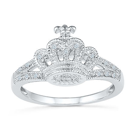Click here for Womens Diamond Accent Natural White Diamond Sterli... prices