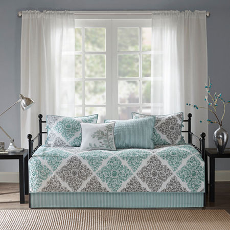 Click here for Madison Park Claire Quilt Set  Daybed - Aqua prices