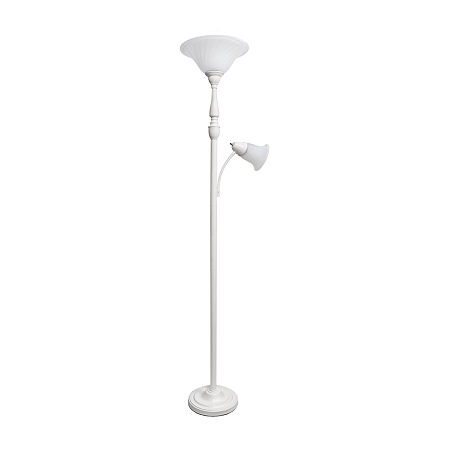Click here for 2 Light Floor Lamp with Marbled Glass Shades  One... prices