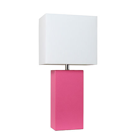 Click here for Elegant Designs Modern Leather Table Lamp with Whi... prices